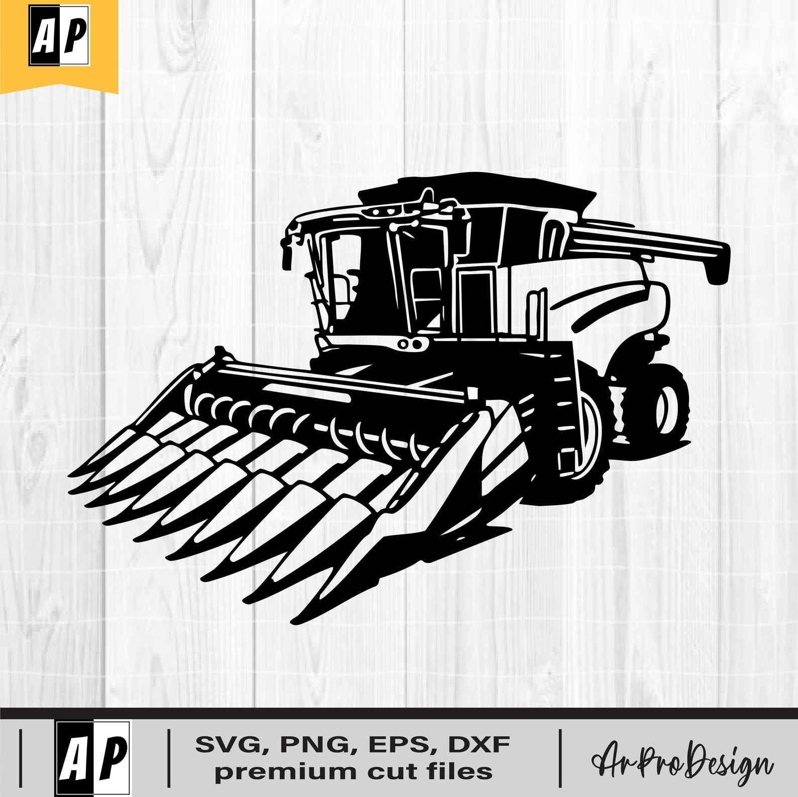 Combine Harvester Svg, Farming Tractor Svg, Corn Header SVG ...