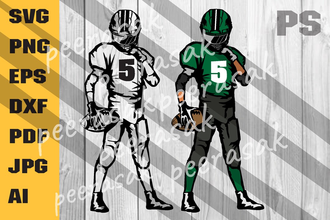 Football Boy, Football Player Svg, Football Svg, Colored Layers ...