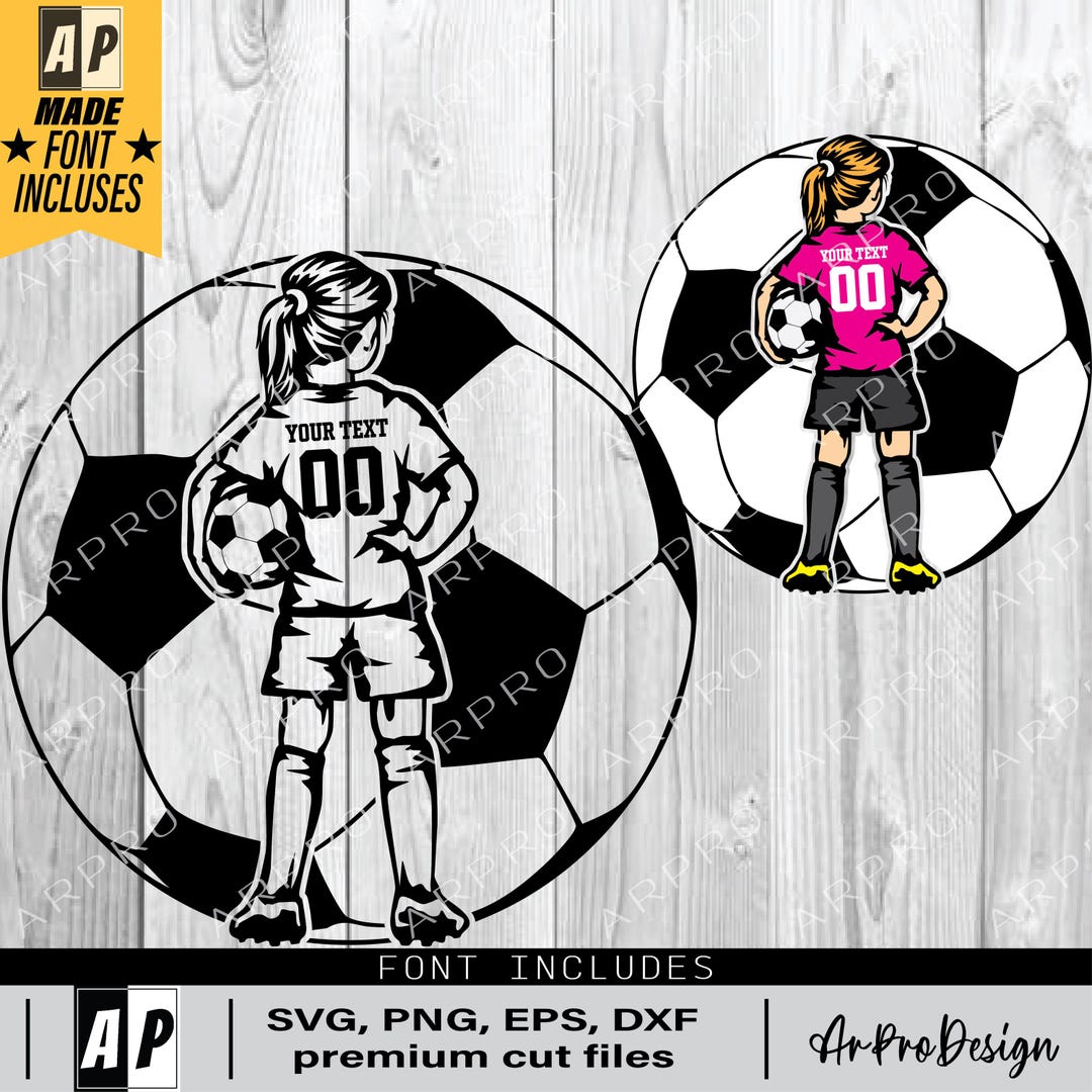 Soccer Svg Png, Soccer Kid Girl Player Svg, Personalized Name, Soccer ...