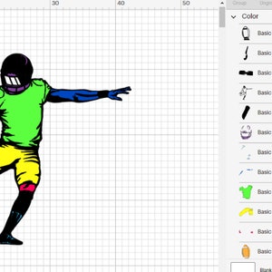 Football Kicker Svg, Football Player Svg, Colored Layers, Football Team ...