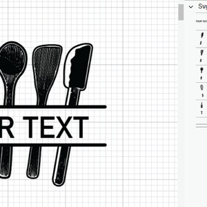 Kitchen Svg, Kitchen Split Frame SVG, Kitchen Split Monogram, Cricut ...