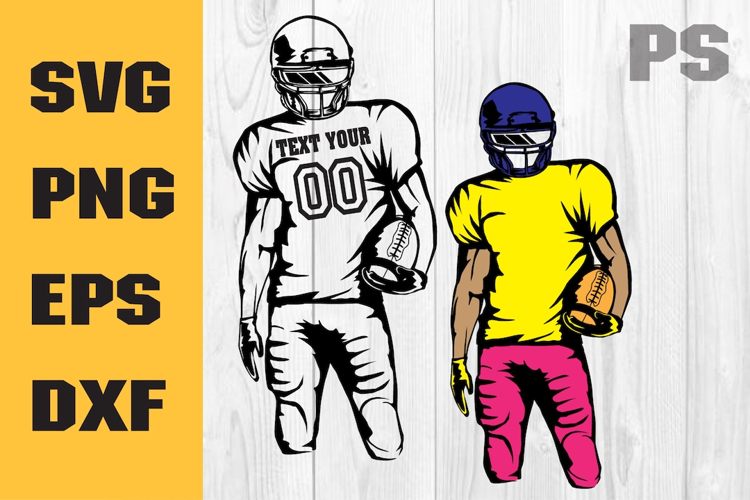 Football Player Svg, Football Svg, Colored Layers, Football Team ...