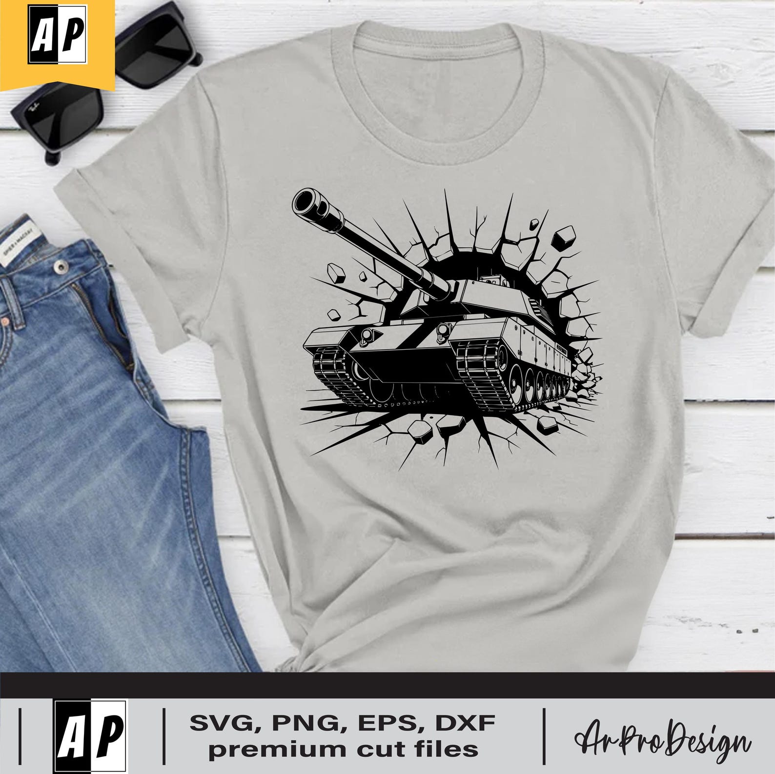Military Tank SVG, Explosive War Vehicle Design, Smashing Tank SVG ...