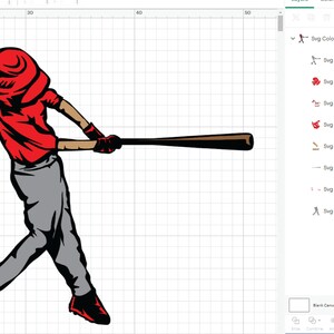 Baseball Boy Player SVG, Baseball Player SVG, Colored Layers, Baseball ...
