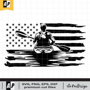 US KAYAK Male Svg, Kayak SVG File Kayak Male, Kayak Scene Svg ...