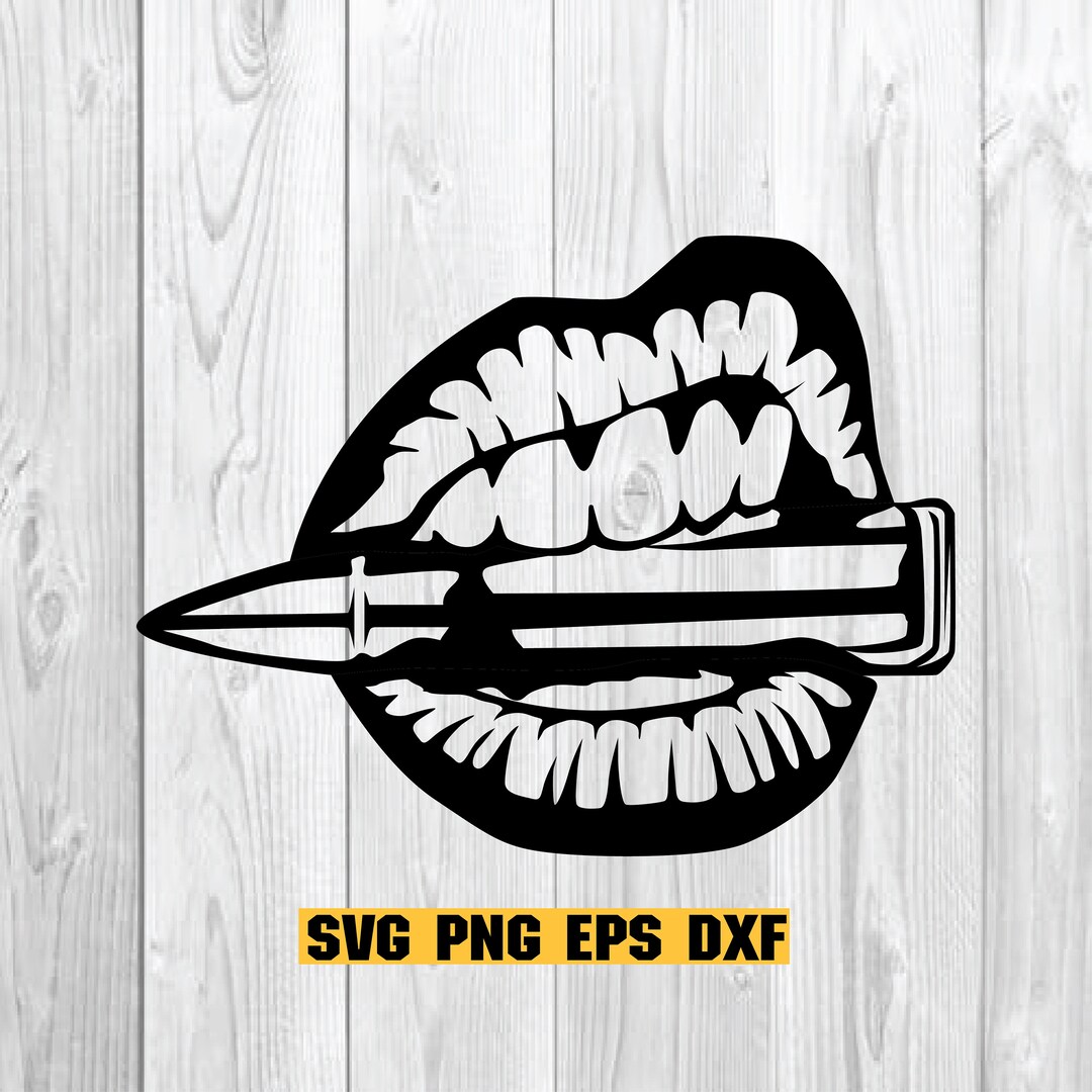 Lips With Bullets Svg , Sexy Lips Svg , Lips Cutfile , Lips Clipart ...