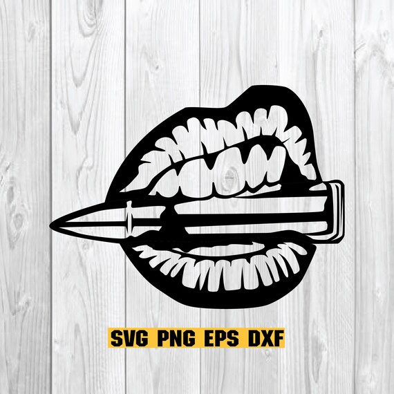 Lips With Bullets Svg Sexy Lips Svg Lips Cutfile Lips | Etsy