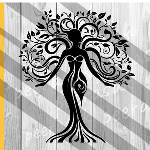 Woman Tree SVG, Women Empowerment SVG, Mother Nature SVG, Tree With ...