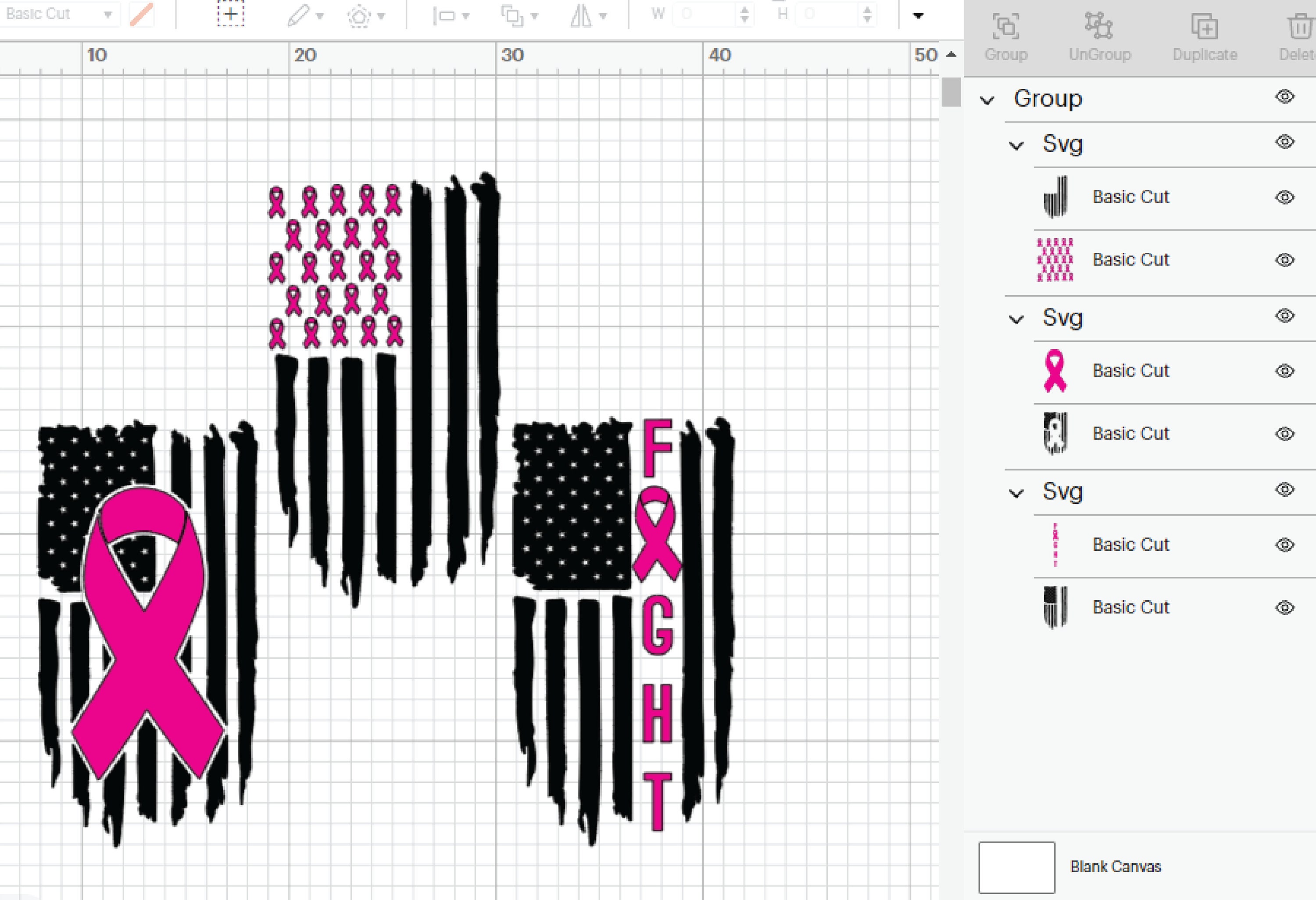 Fight Cancer US Flag SVG, Pink Ribbon Svg, Clipart for Cricut, Cancer ...