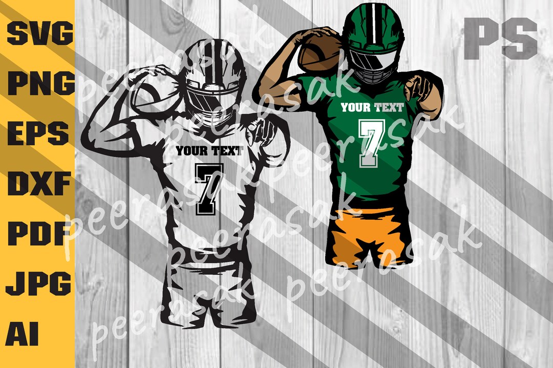 Football Player Svg, Football Svg, Colored Layers, Football Team ...