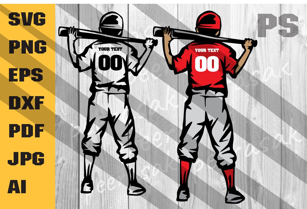 Baseball Boy Player SVG, Baseball Player SVG, Colored Layers, Baseball ...