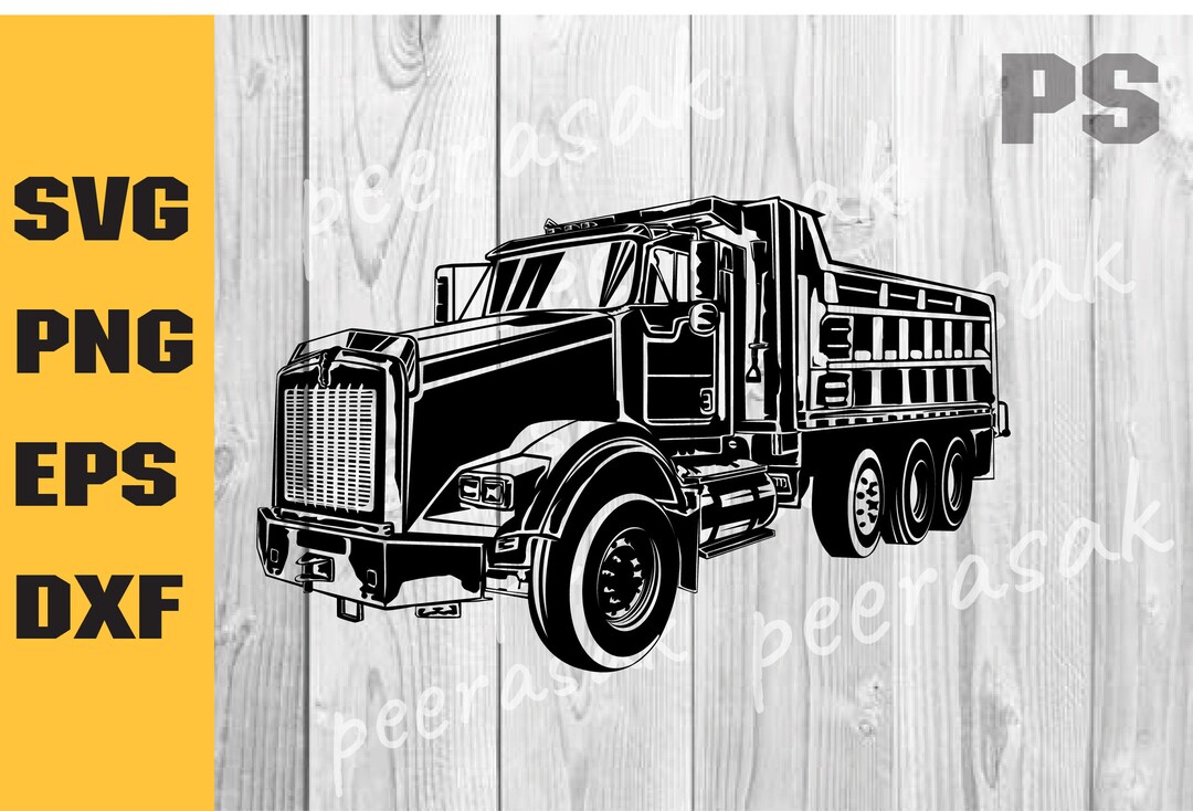 Dump Truck SVG, Truck Digital Illustration, Truck Driver Instant ...