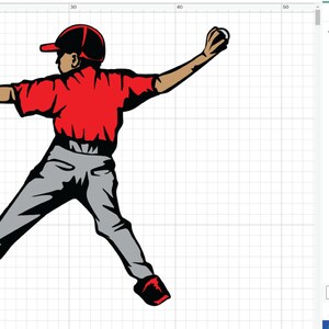 Baseball Boy Player SVG, Baseball Player SVG, Colored Layers, Baseball ...