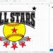 Allstar Svg, Softball Svg, All Star Svg, Shirt Design, Girls Softball ...