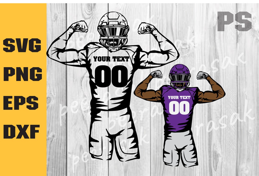 Customizable Football Player SVG | Scalable Vector Graphics for Cricut ...