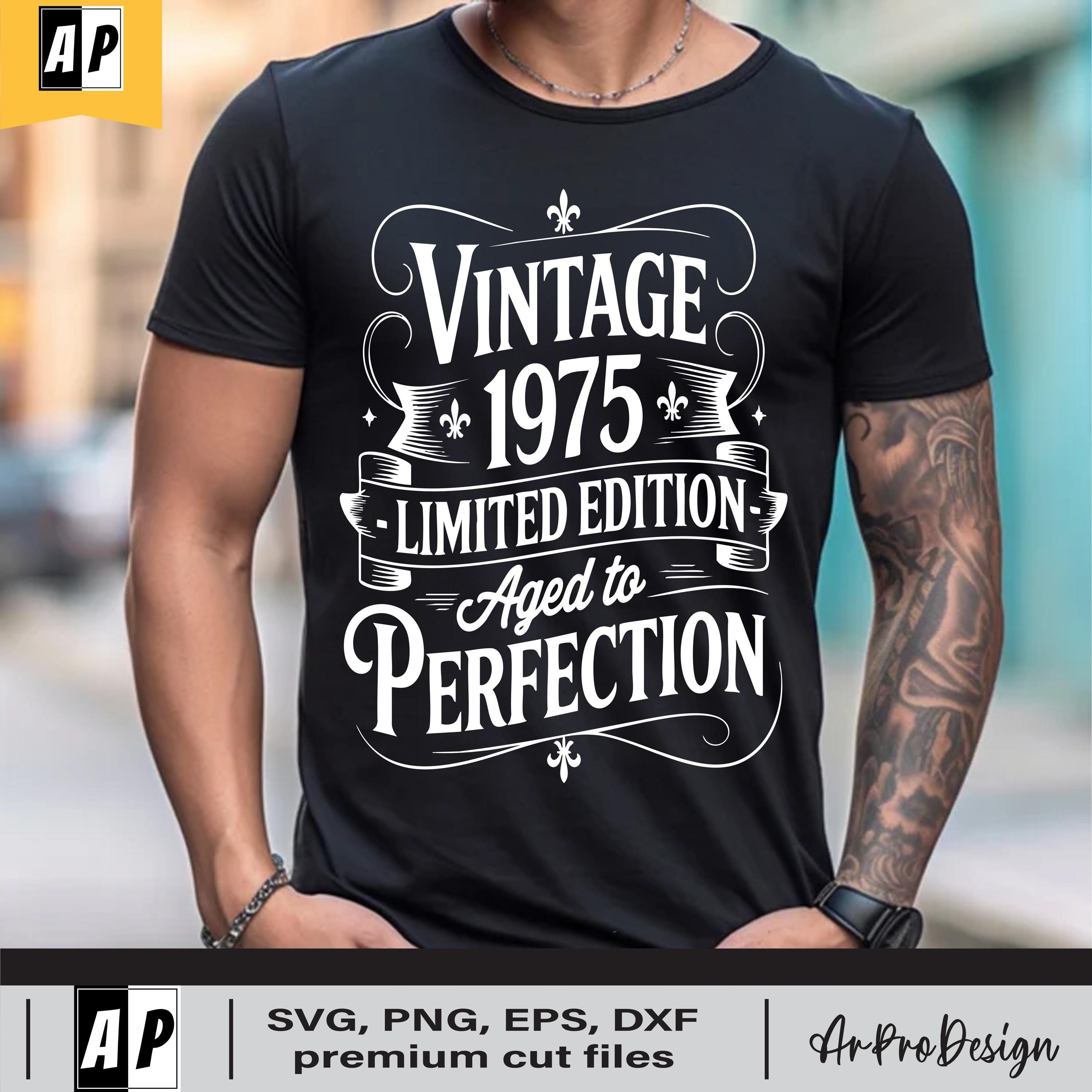 50th Birthday Svg | Vintage 1975 Svg Aged to Perfection Birthday ...
