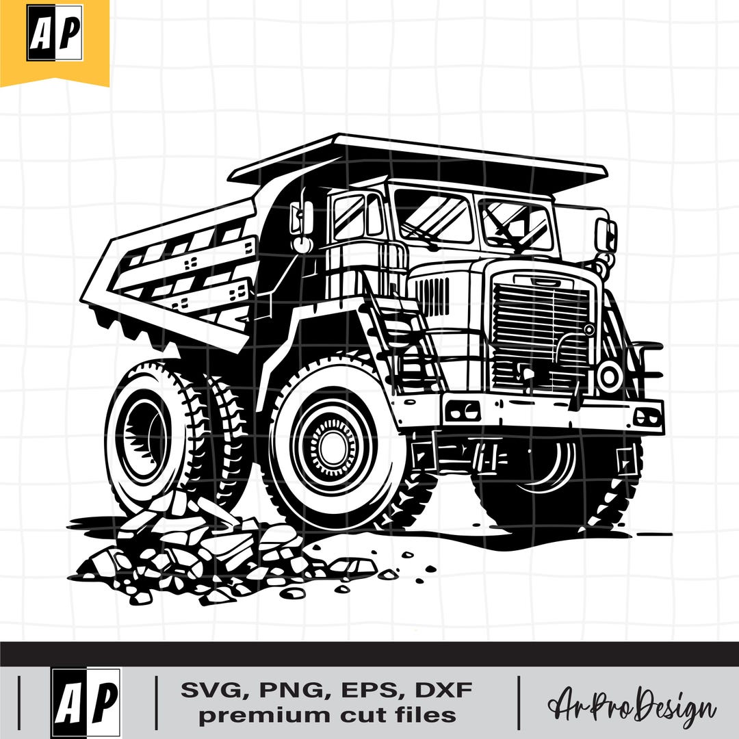 Large Quarry Truck Svg, Haul Trucks Svg, Mining Truck Svg, Industrial ...
