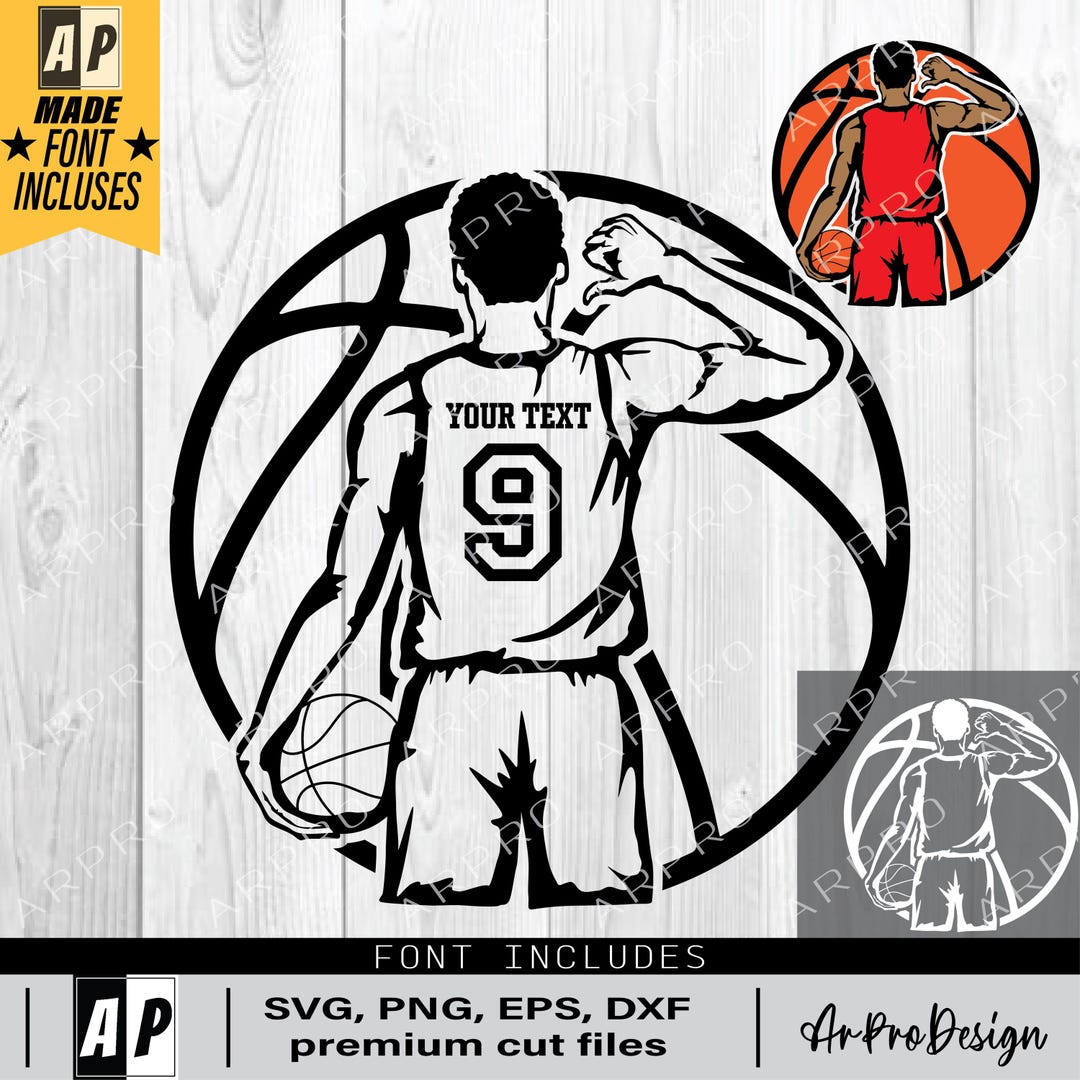 Basketball Player Svg, Colored Layers, Personalized Name, Basketball ...