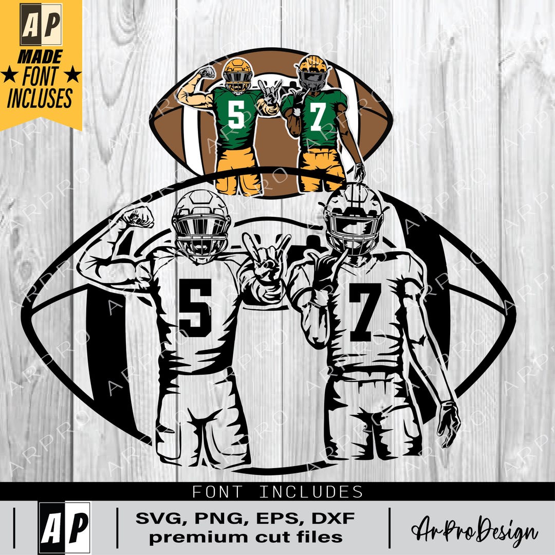 Football Svg Png, Two Football Players Svg, Football Name Svg, Football ...