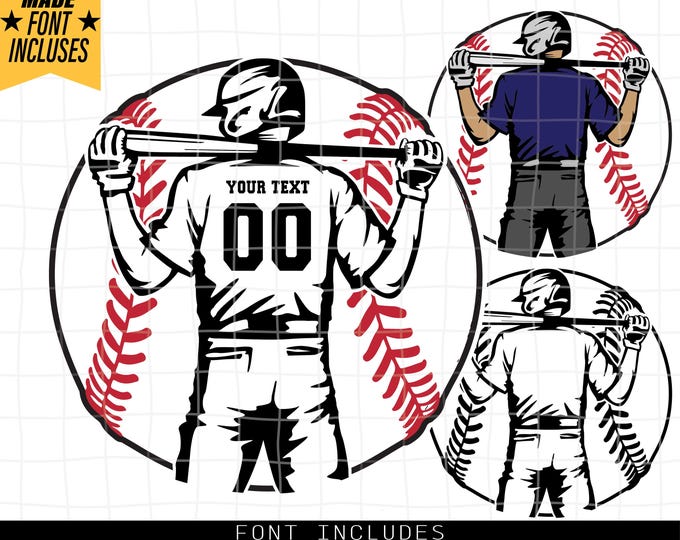 Baseball Player Svg File | Personalized Name Svg| Baseball Team Svg ...