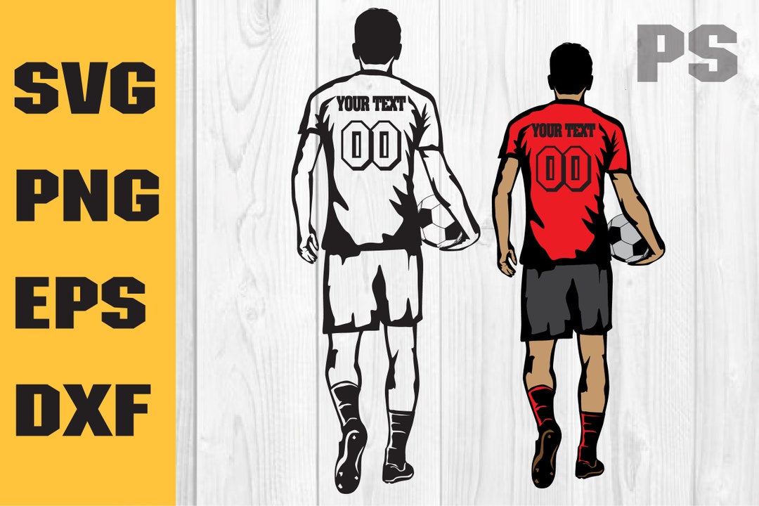 Soccer Player Svg, Colored Layers, Soccer Monogram Svg, Soccer Clipart ...