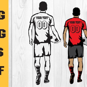 Soccer Player Svg, Colored Layers, Soccer Monogram Svg, Soccer Clipart ...