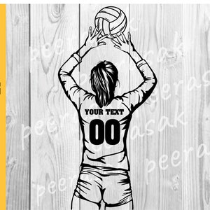 Volleyball Setter Player SVG, Volleyball Svg, Volleyball Girl Svg ...