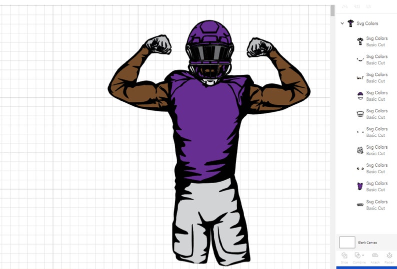 Customizable Football Player SVG | Scalable Vector Graphics for Cricut ...