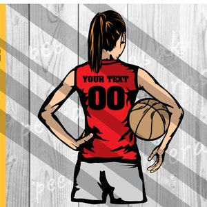 Basketball Girl SVG, Colored Layers, Basketball School, Sports ...