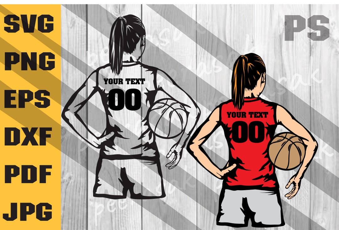 Basketball Girl SVG, Colored Layers, Basketball School, Sports ...