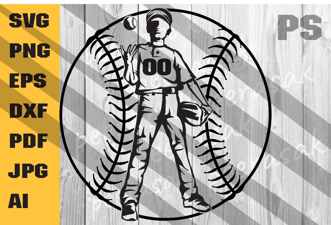 Baseball Boy Player SVG, Baseball Player SVG, Colored Layers, Baseball ...