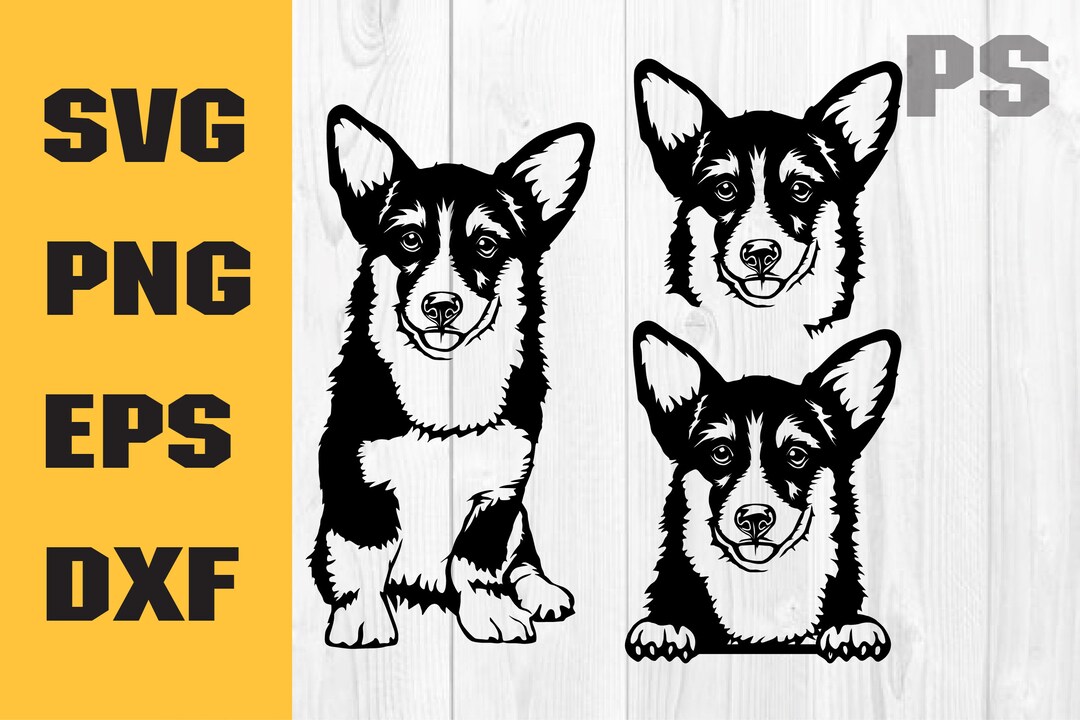 Corgi SVG, Corgi Silhouettes Dxf, Dog SVG Files for Cricut, Corgi ...