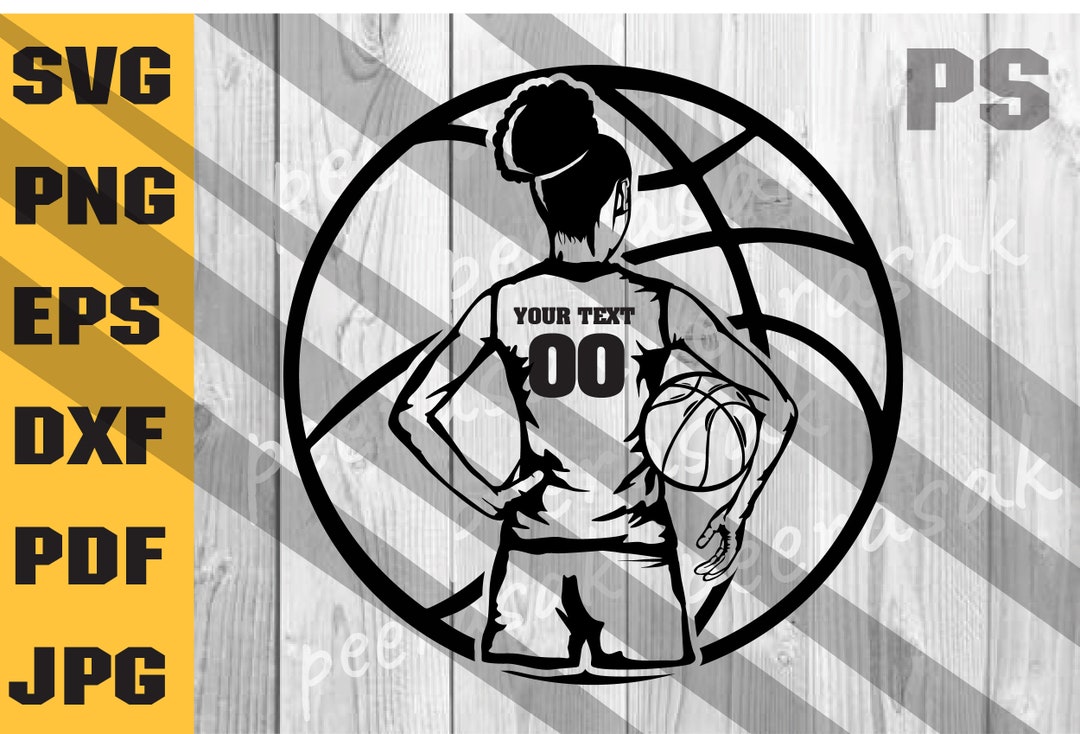 Basketball Girl SVG, Afro Puff Ponytail, Basketball School, Sports ...