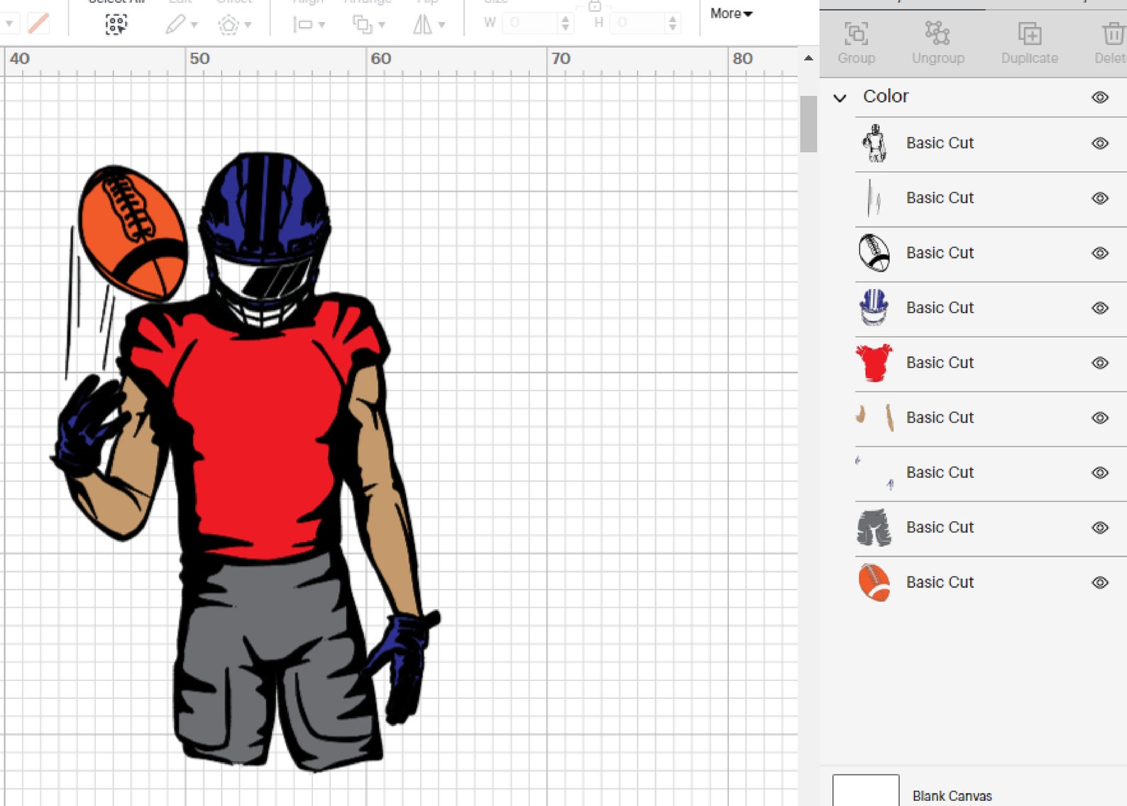 Football Player Svg Football Svg Colored Layers Football - Etsy