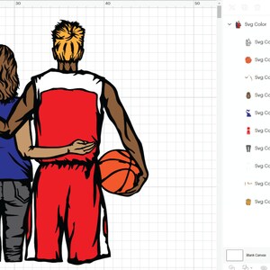 Basketball Svg, Love Basketball Svg, Colored Layers, Basketball Player ...