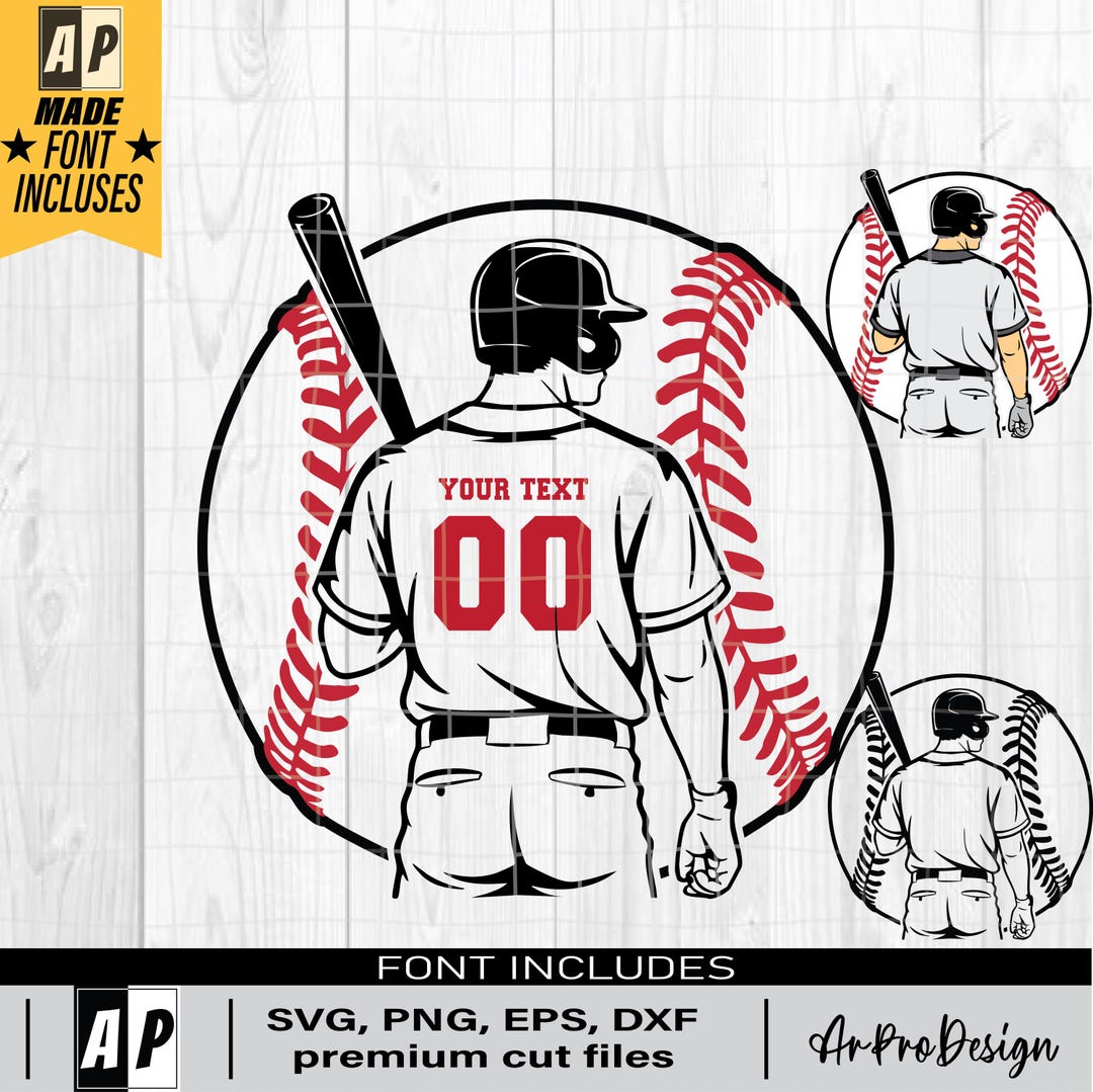 Baseball Player Svg, Colored Layers, Personalized Name Svg, Baseball ...