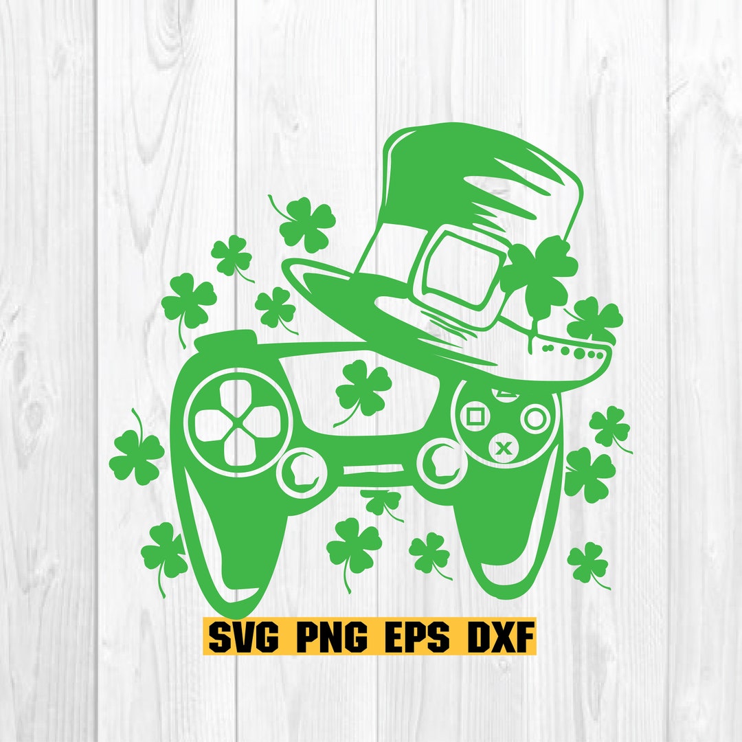 Shamrock Gaming Svg, Video Game Shamrock Svg,video Game St Patricks Day ...