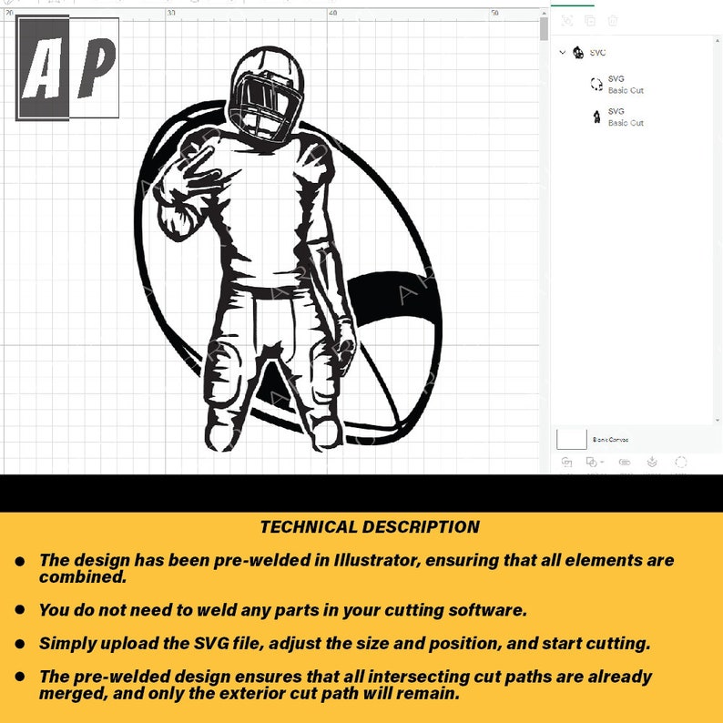 Football Player Svg, Football Svg, Colored Layers, Football Team ...