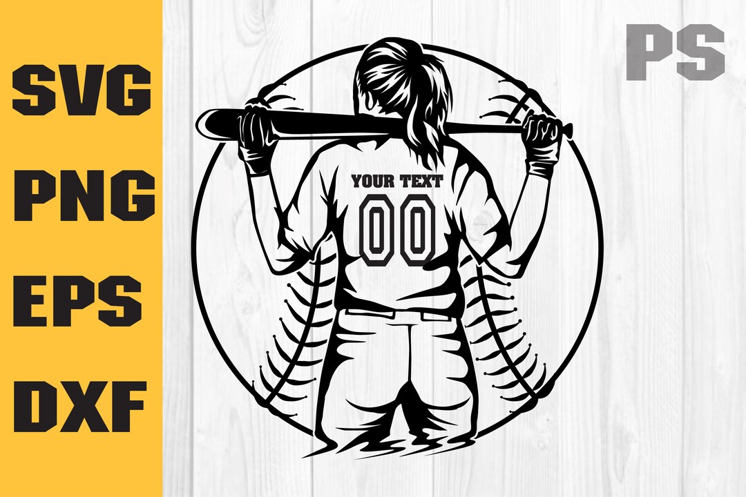 Girls Softball Svg Softball Swing Baseball Game for - Etsy