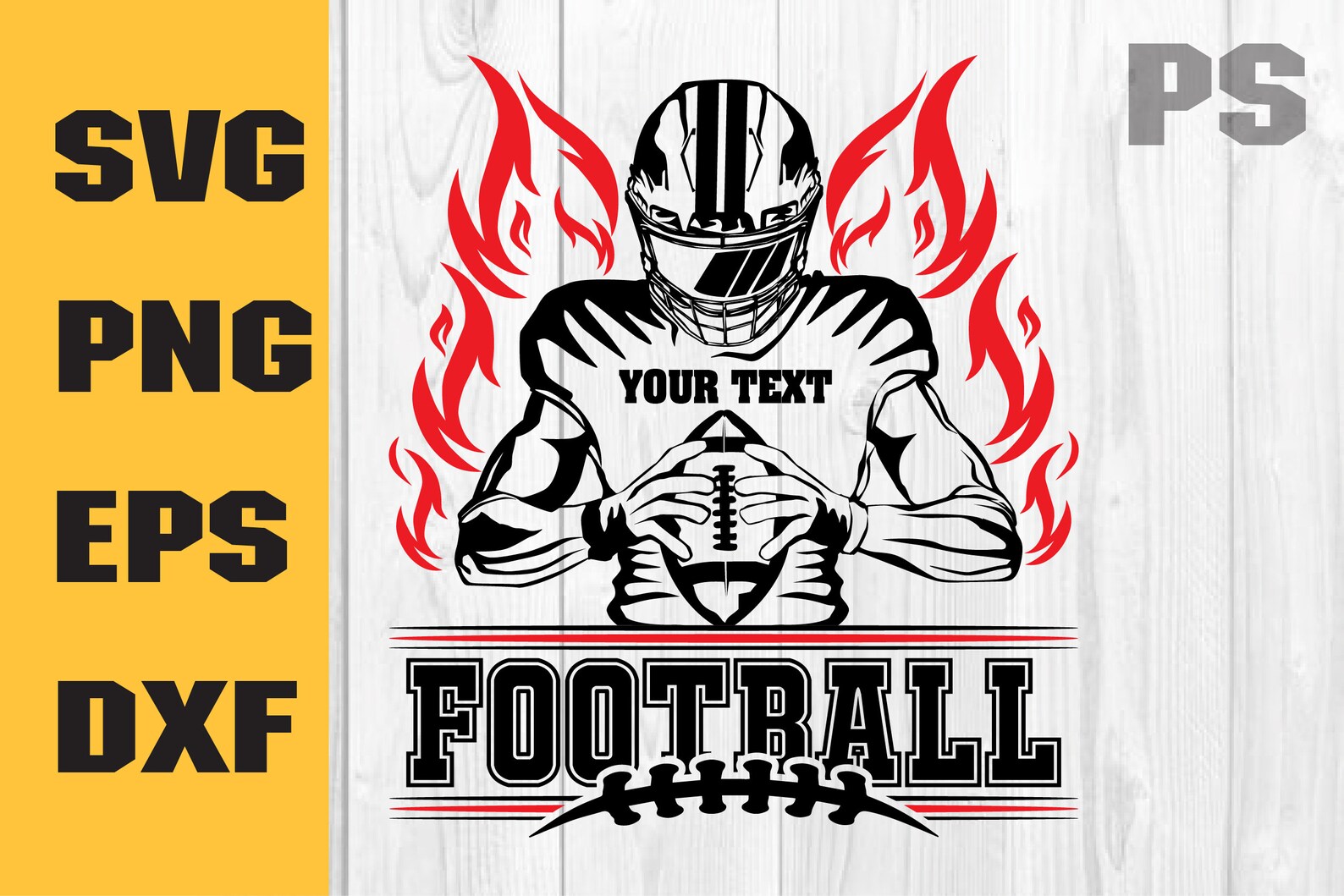 Football Player Svg Colored Layers Football Svg Football - Etsy