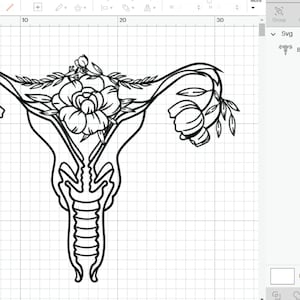 Floral Uterus Svg, Uterus With Flowers Svg, Flower Svg, Uterus Cut File ...