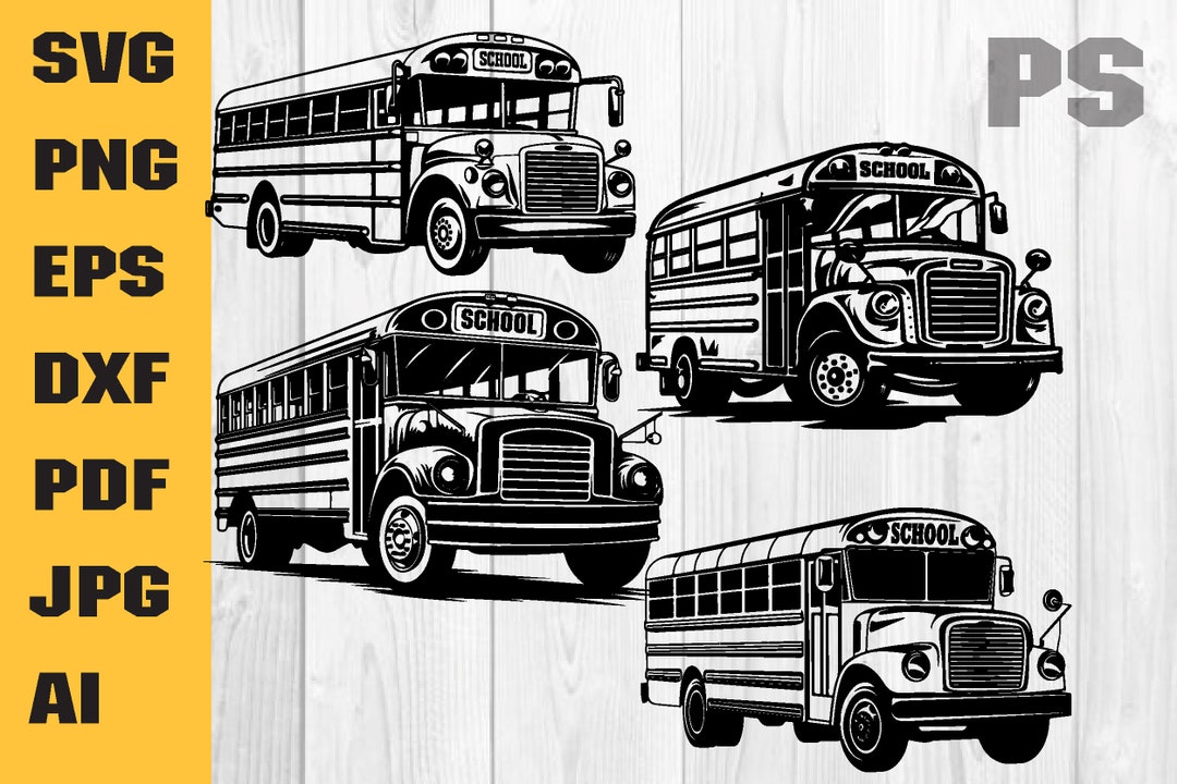 School Bus SVG, Schoolbus SVG, School Decal Vinyl Graphics, School Bus ...