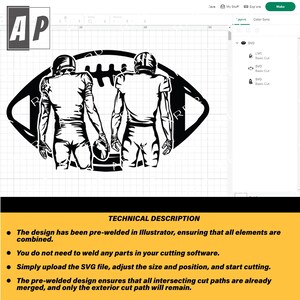 Football Svg Png, Two Football Players Svg, Football Name Svg, Football ...