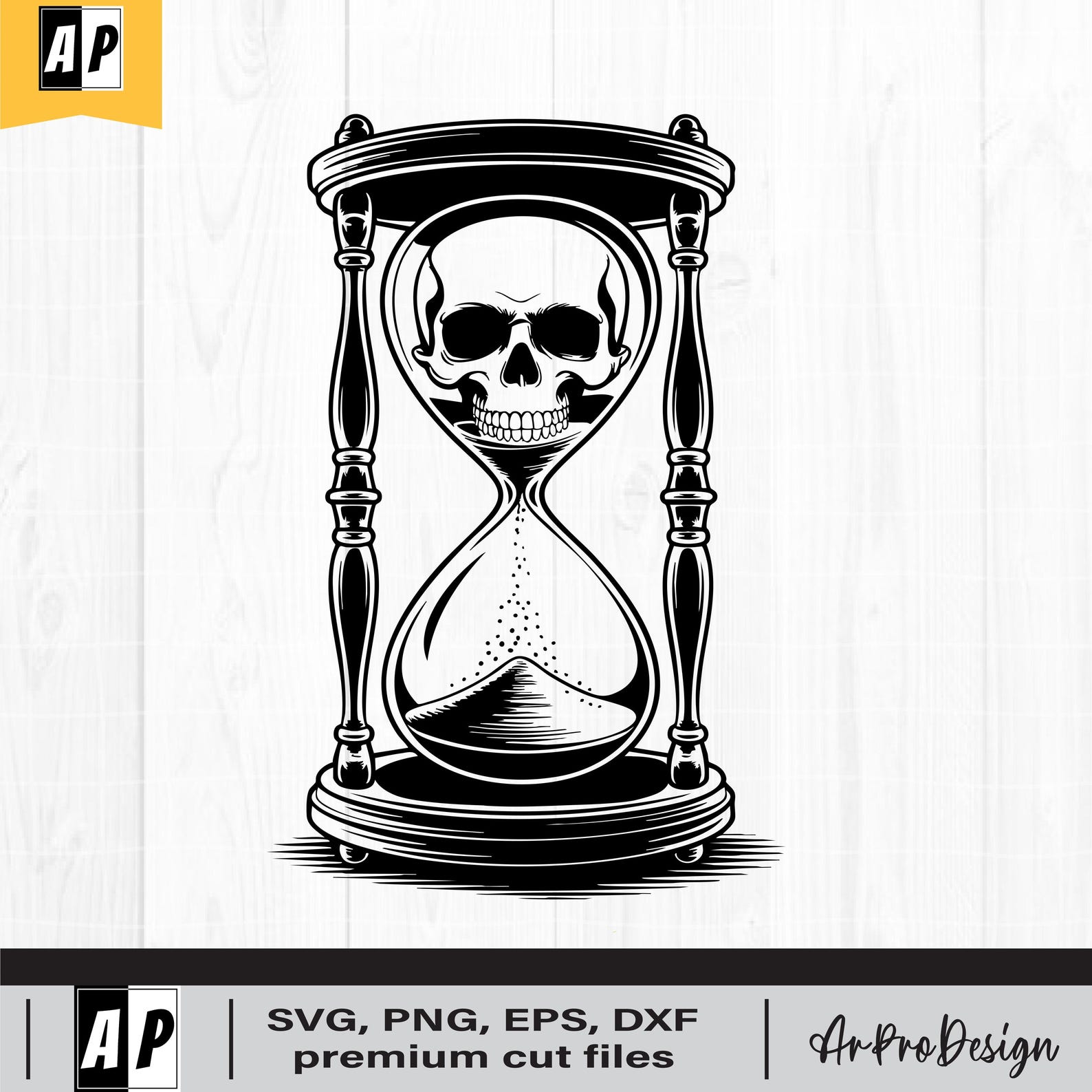 Skull Hourglass Svg, Skull Svg, Hourglass Svg, Skull in Hourglass Svg ...