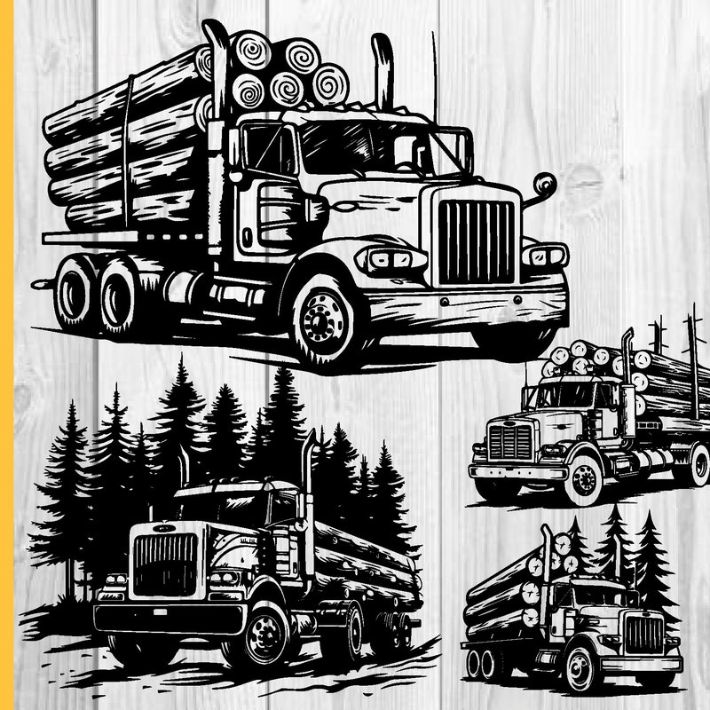 Logging Truck Svg - Etsy