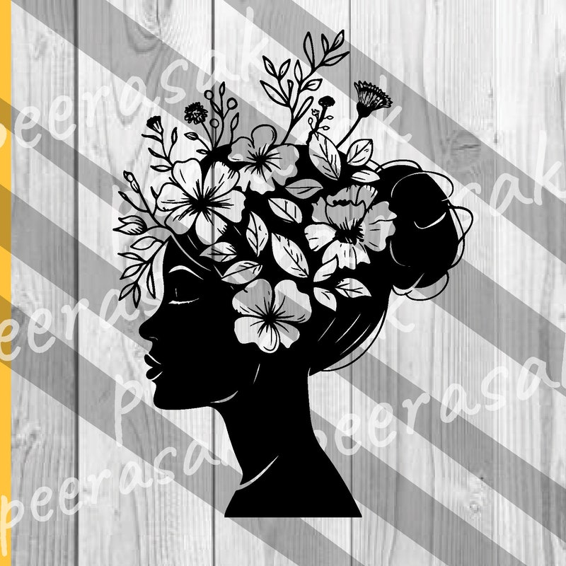 Flower Woman Svg - Etsy