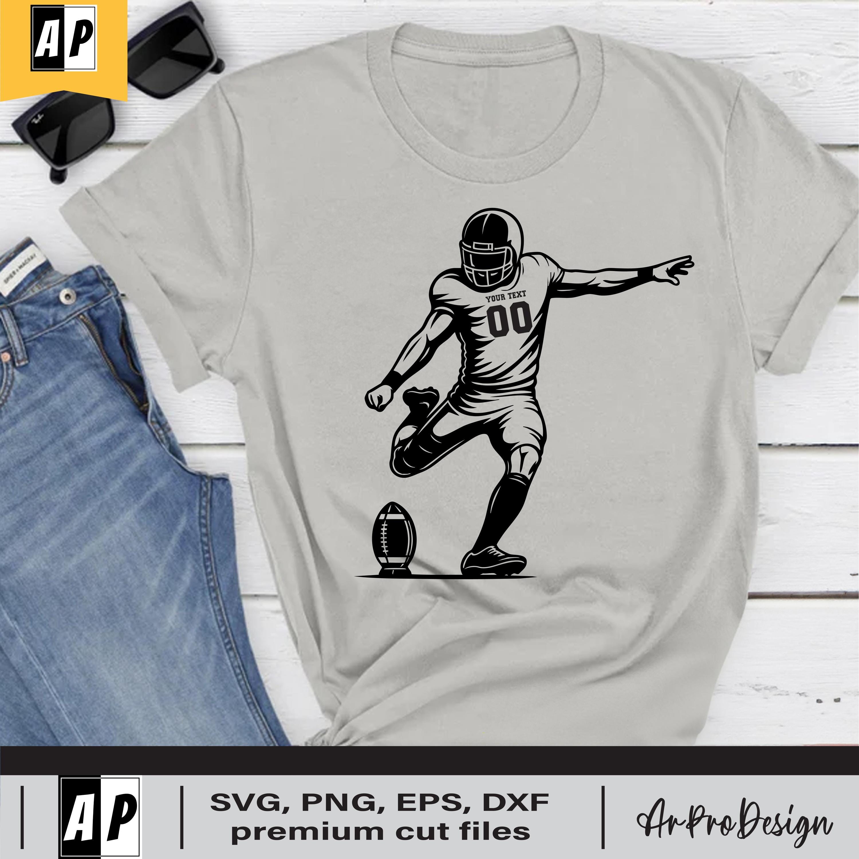 Football Kicker Svg, Football Player Svg, Colored Layers, Football Team ...