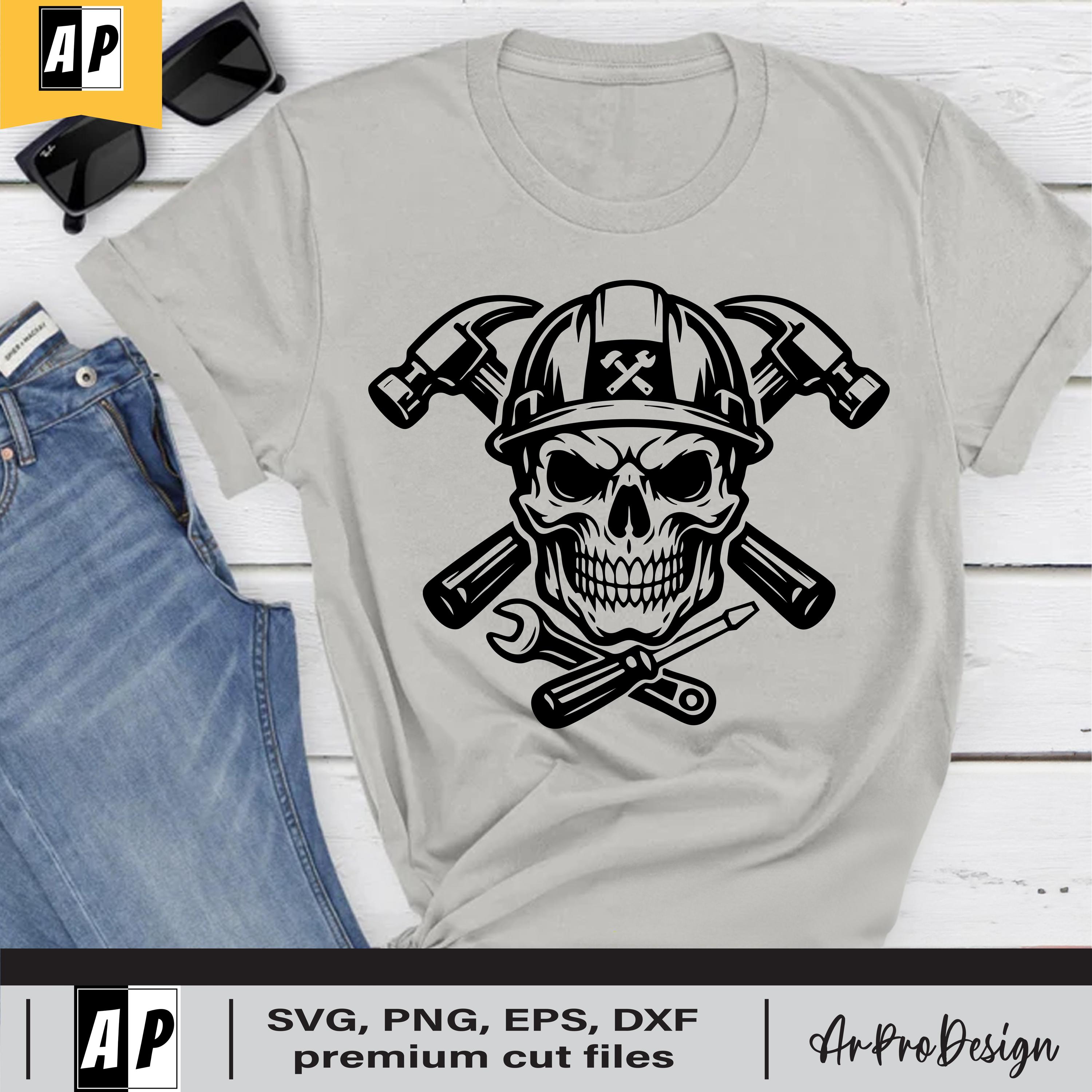Construction Skull Svg, Skull Worker Svg, Hard Hat Skull Svg ...