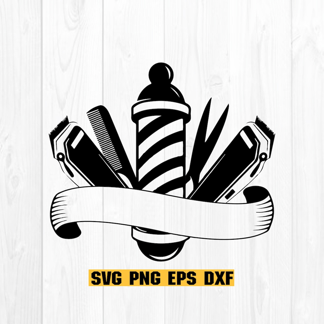 Barber Tools Logo Svg , Barber Shirt Svg , Barber Cutfile , Barber ...