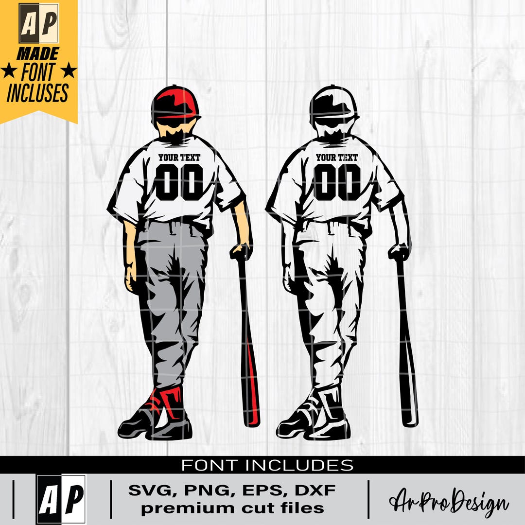 Baseball Boy Player SVG, Baseball Player SVG, Colored Layers, Baseball ...